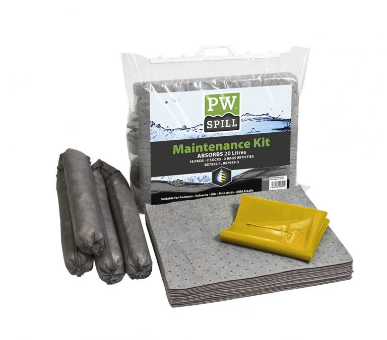 Kit Antiderrames para Mantenimiento, Químicos y Líquidos Aceitosos ...